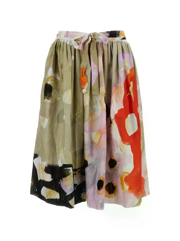 DANIELA GREGIS Floral-print Midi Skirt - Neutrals