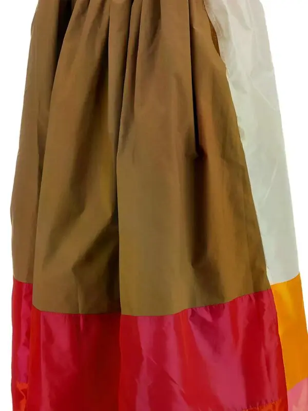 DANIELA GREGIS Patchwork Midi Skirt - Brown