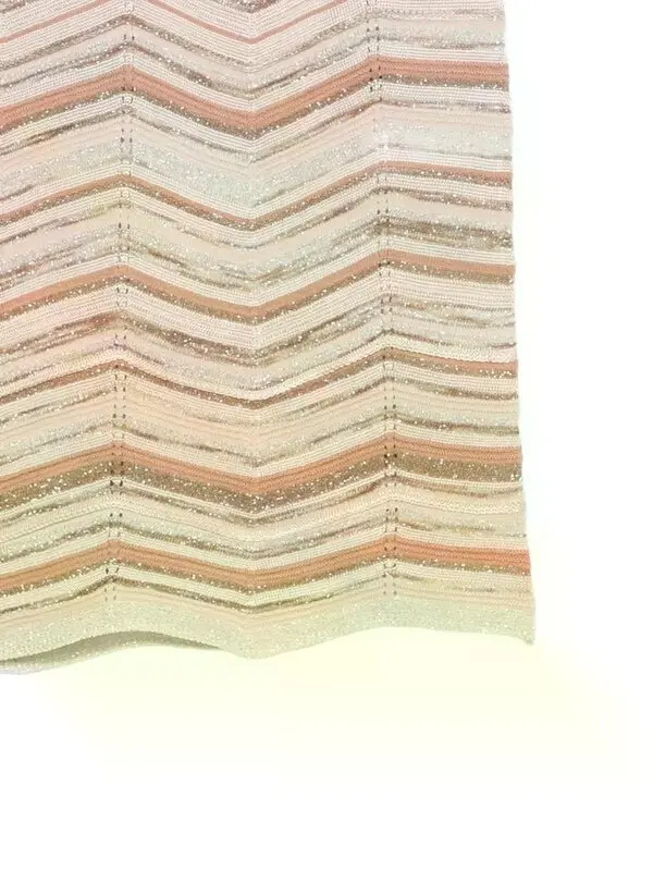 D.exterior Chevron-pattern Sleeveless Top - Neutrals