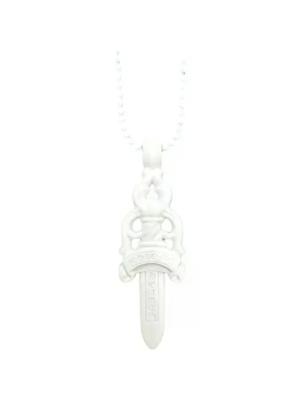 Chrome Hearts Dagger Pendant Necklace - White