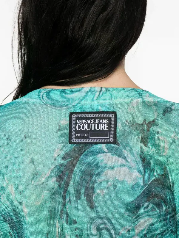 Versace Printed V-neck Cardigan