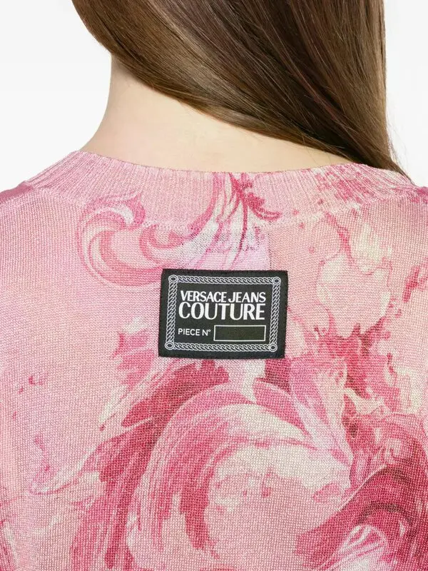 Versace Patterned V-neck Top