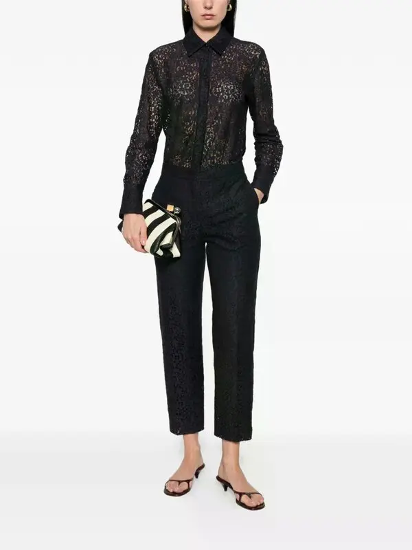 Max Mara Gala Long-sleeve Lace Shirt