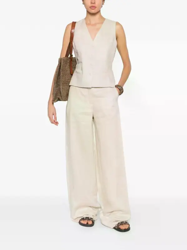 Max Mara Tapioca Palazzo Pants - Neutrals