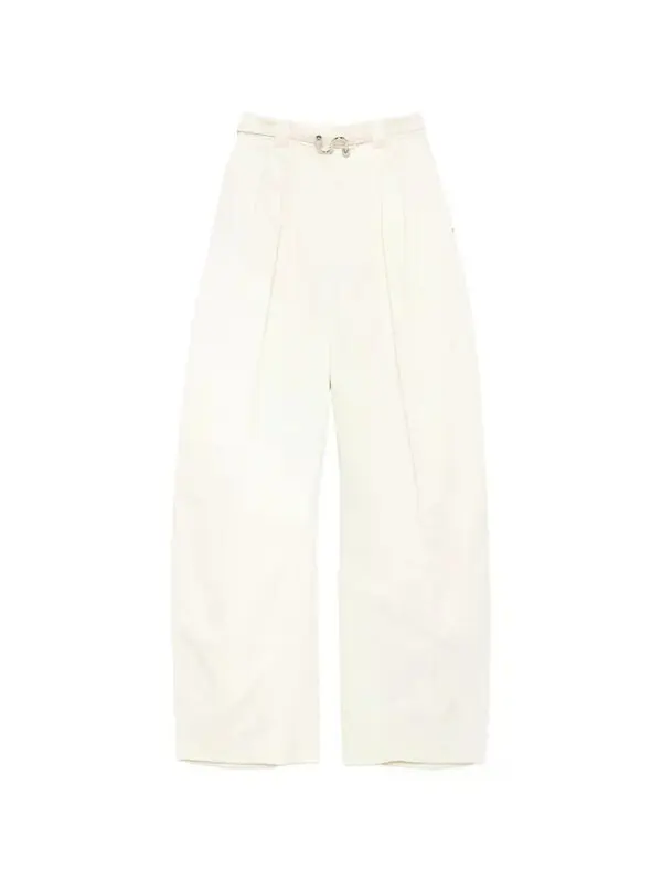 Sportmax Idoneo Belted Pleated Palazzo Pants - Neutrals