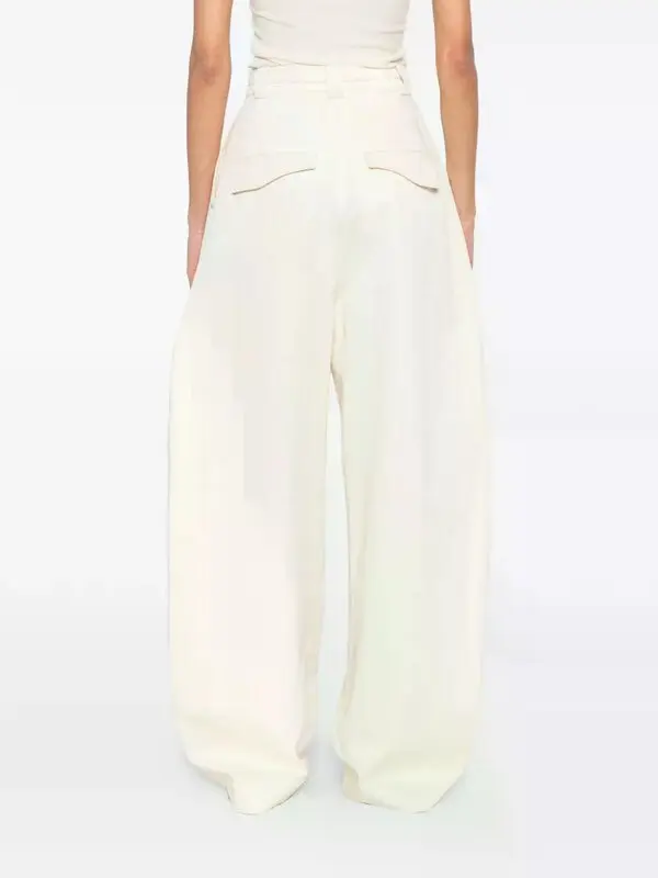 Sportmax Idoneo Belted Pleated Palazzo Pants - Neutrals