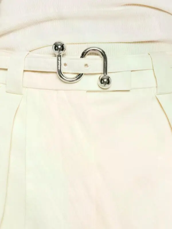 Sportmax Idoneo Belted Pleated Palazzo Pants - Neutrals