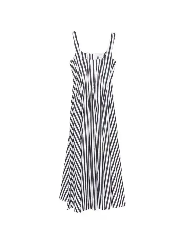 Sportmax Filmato Striped Midi Dress - Black