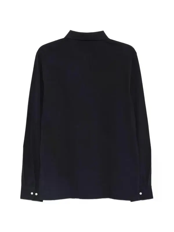 HACKETT Long-sleeve Embroidered Polo Shirt - Blue