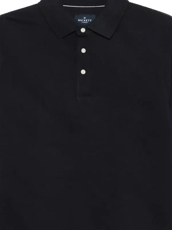 HACKETT Long-sleeve Embroidered Polo Shirt - Blue