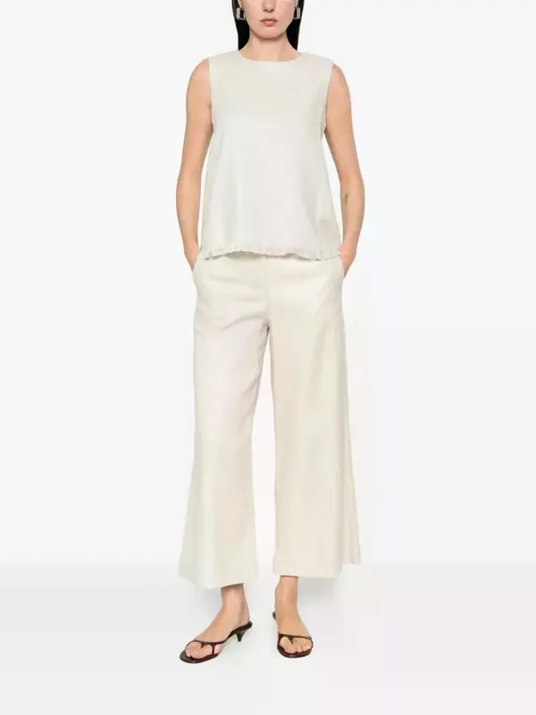 Max Mara Anika Fringed Top - Neutrals