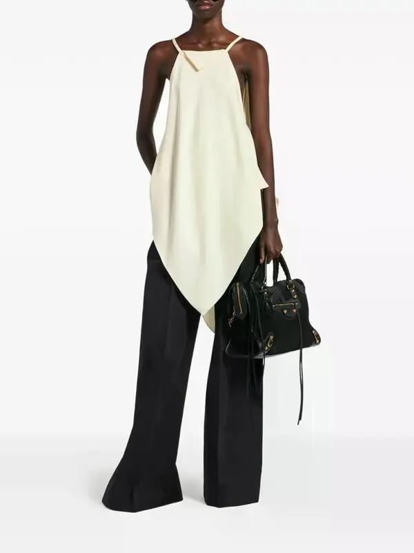 Balenciaga V-neck Blouse With Draping Panel