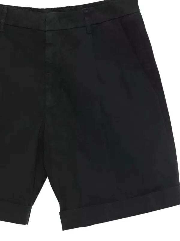 DONDUP Pleated Cuffed Shorts - Black