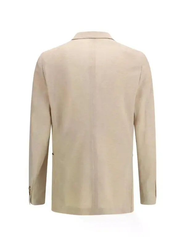 LARDINI Double-breasted Patch-pocket Blazer - Neutrals