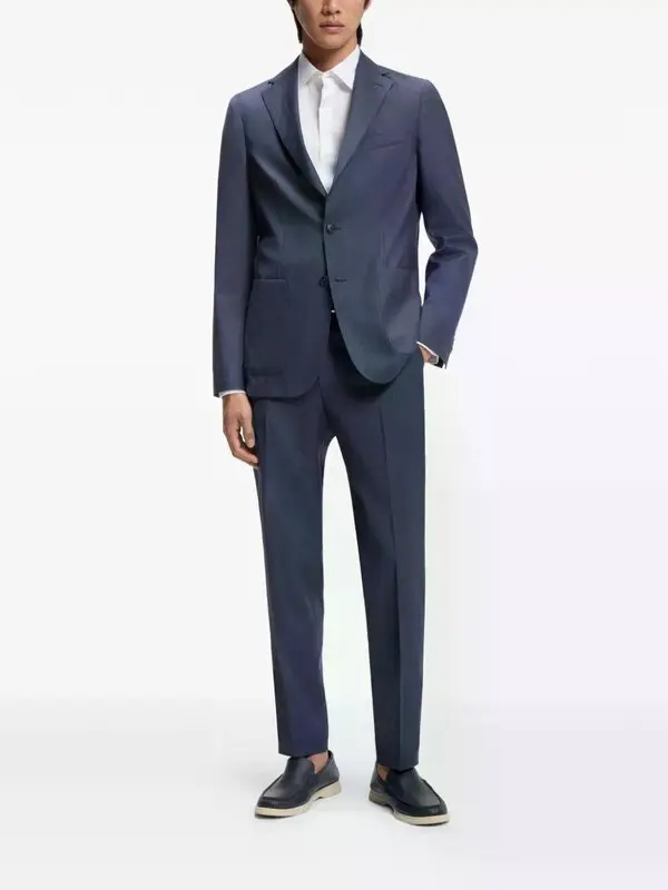 BOSS Elasticated-waistband Trousers - Blue