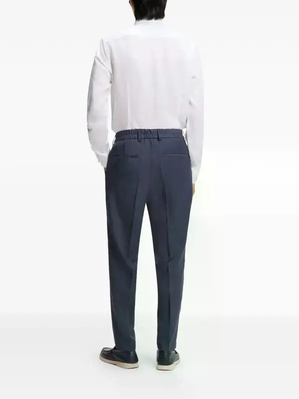 BOSS Elasticated-waistband Trousers - Blue