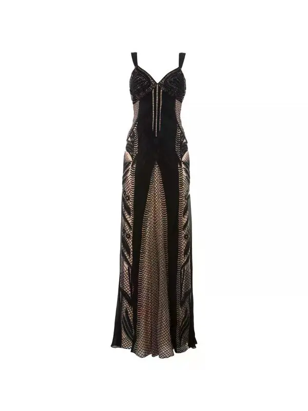 TEMPERLEY LONDON Giselle Embroidered Maxi Dress - Black