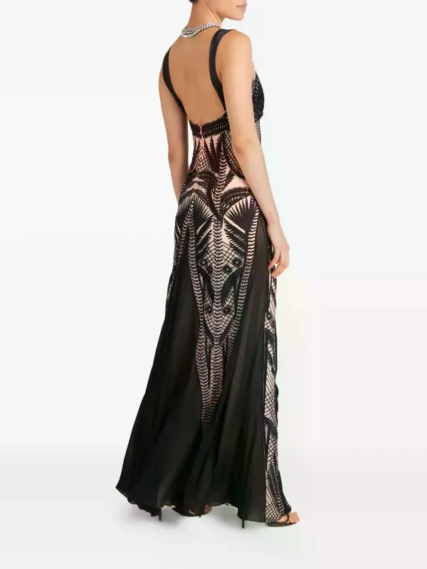 TEMPERLEY LONDON Giselle Embroidered Maxi Dress - Black
