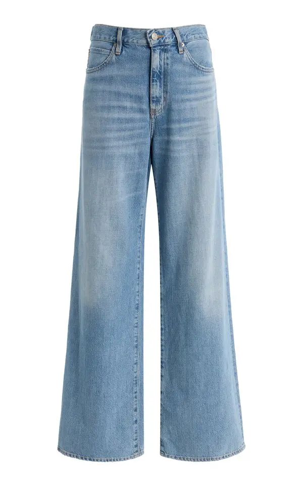 FRAME The Stroll Mid-rise Jeans - Medium Wash