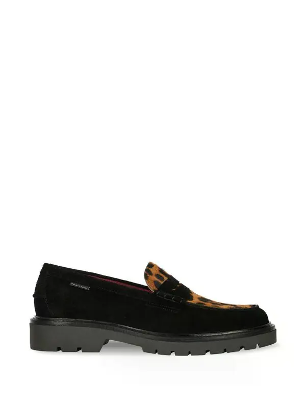 Paul Smith Bolzano Leopard-print Loafers - Black