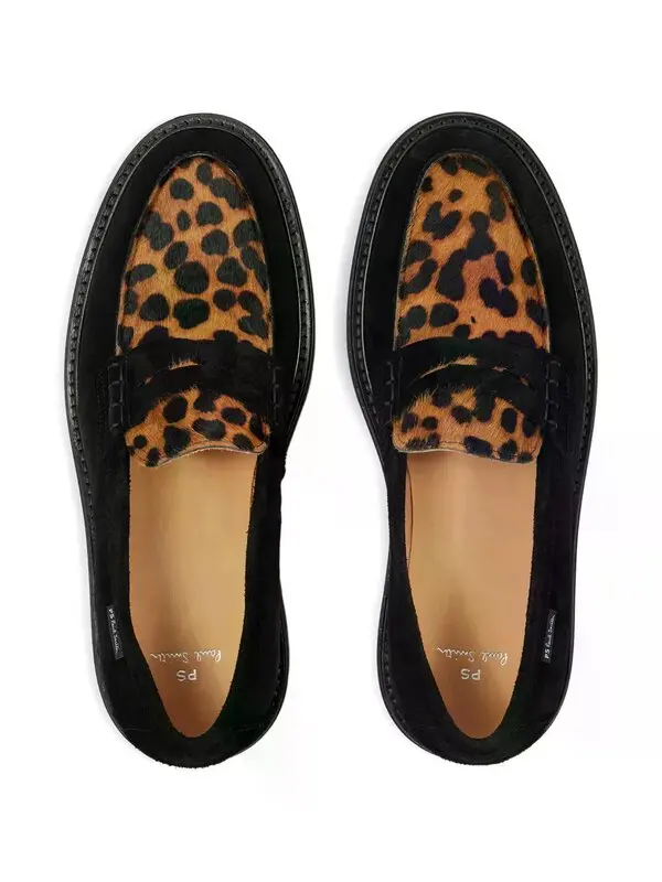 Paul Smith Bolzano Leopard-print Loafers - Black