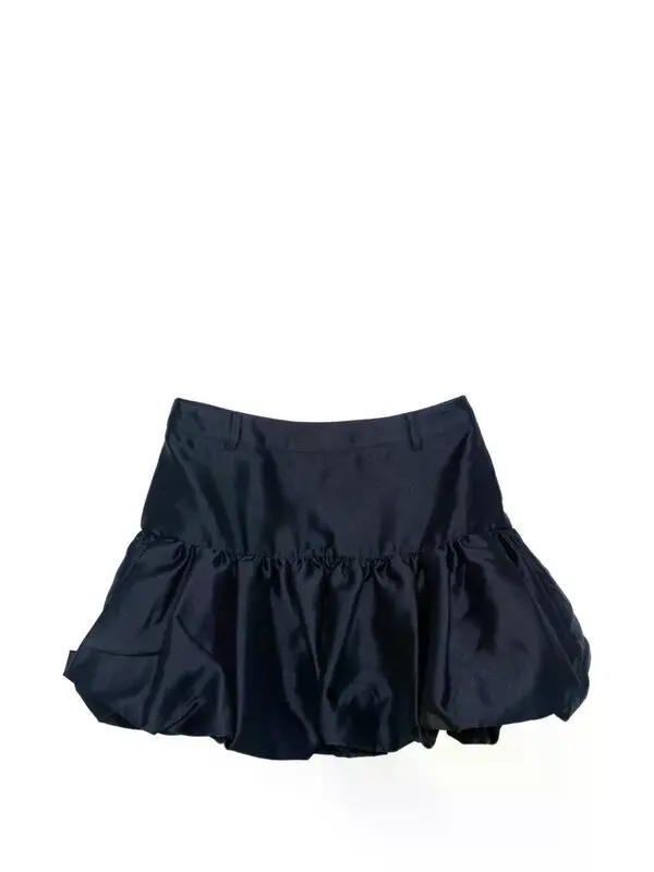 SELF-PORTRAIT Gathered Mini Skirt - Blue