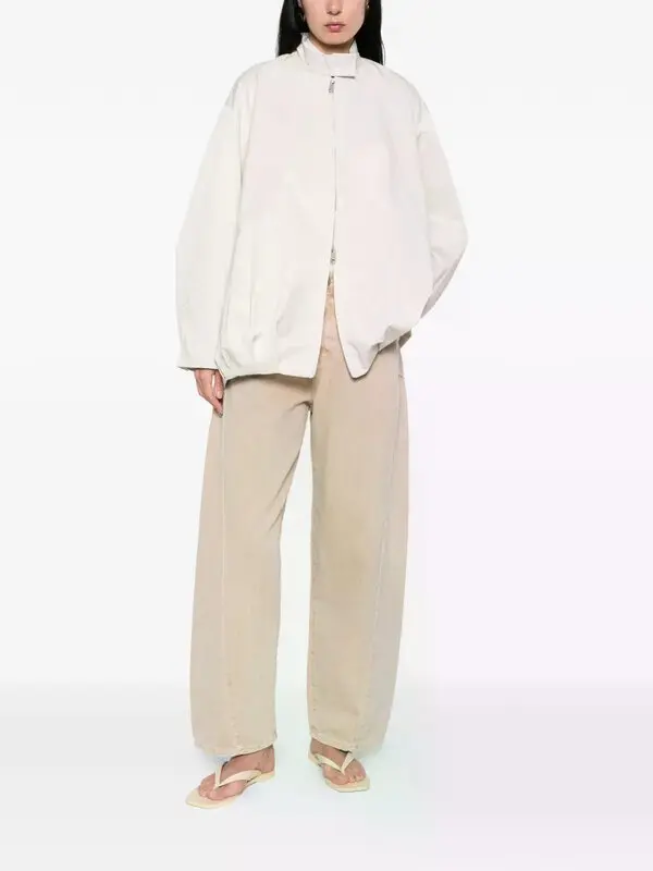 LA PISCINE Asymmetric Wide Leg Denim Jeans
