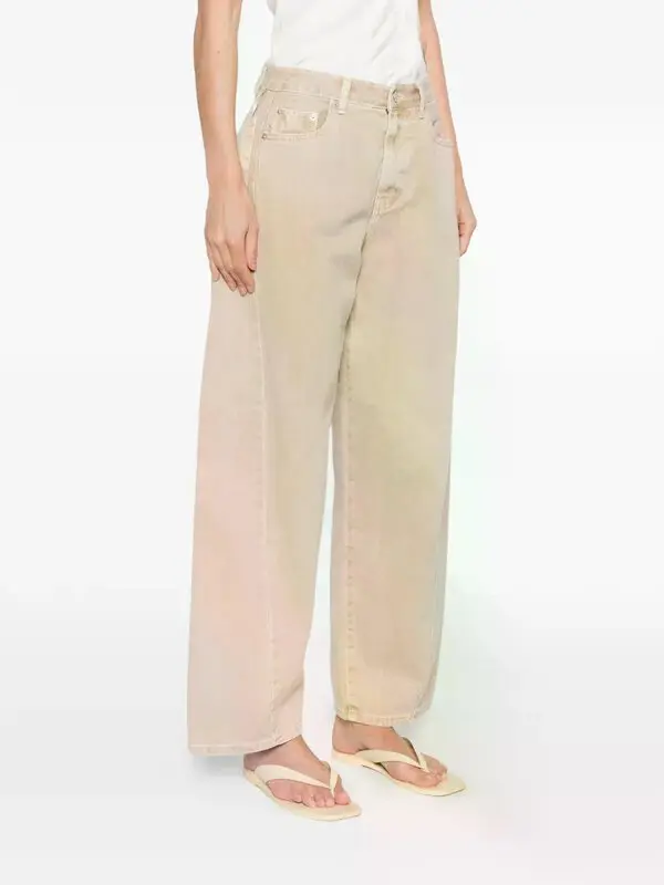 LA PISCINE Asymmetric Wide Leg Denim Jeans