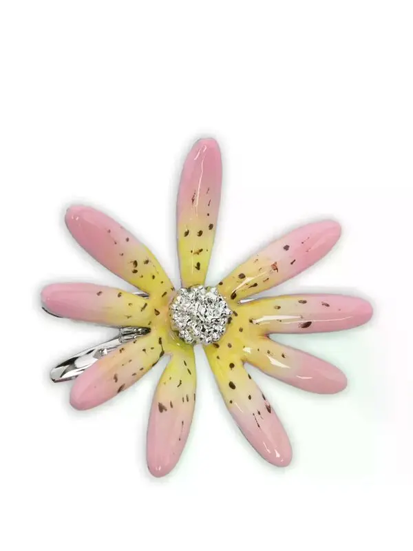 YVMIN Floral Embellished Hair Clip - Silver
