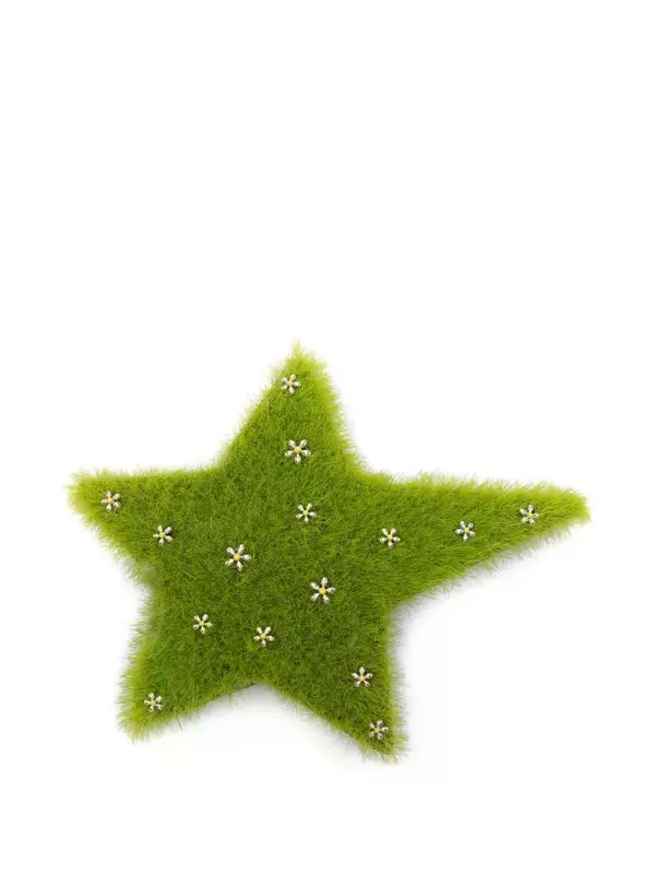 YVMIN Star-motif Embellished Hair Clip - Green