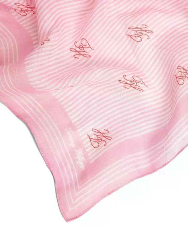 Tommy Hilfiger Striped-pattern Scarf - Pink