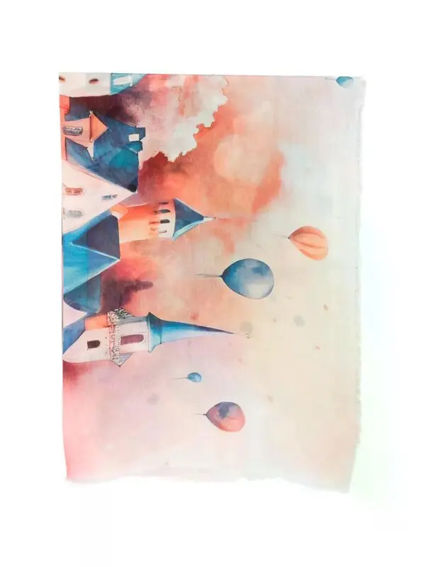 D'ANIELLO Frayed-edges Printed Scarf - Pink