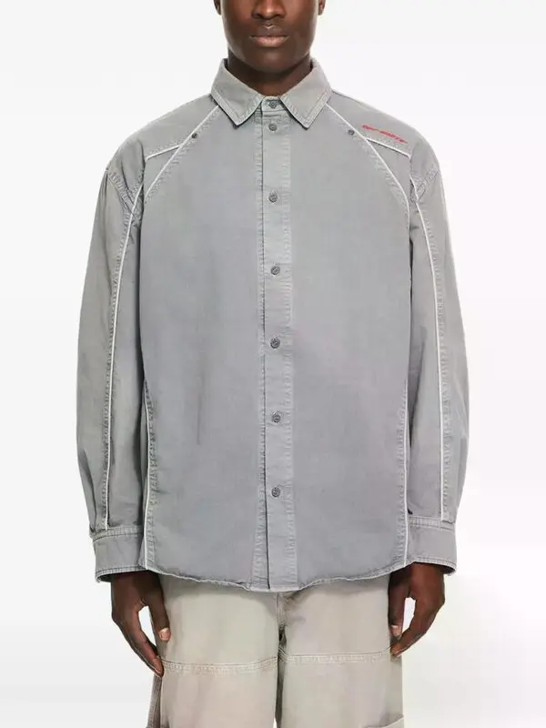 Off-White Garment-dyed Sporty Shirt - Grey