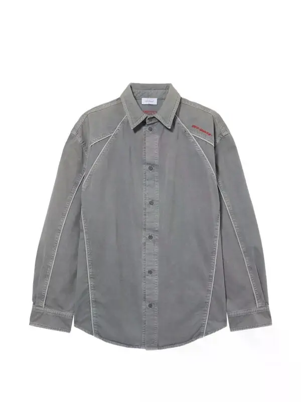 Off-White Garment-dyed Sporty Shirt - Grey