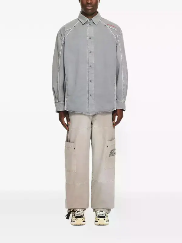 Off-White Garment-dyed Sporty Shirt - Grey