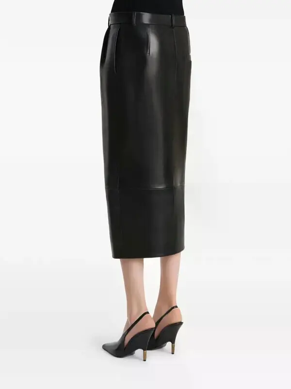 Khaite Anden Nappa Leather Skirt