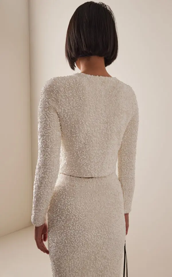 Adam Lippes Raya Sequined Cardigan