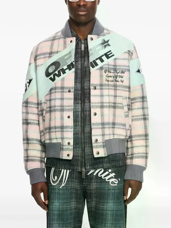 Off-White Checked Bomber Jacket
