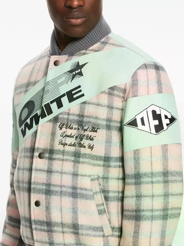 Off-White Checked Bomber Jacket