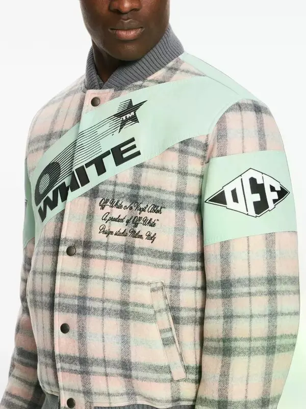 Off-White Checked Bomber Jacket