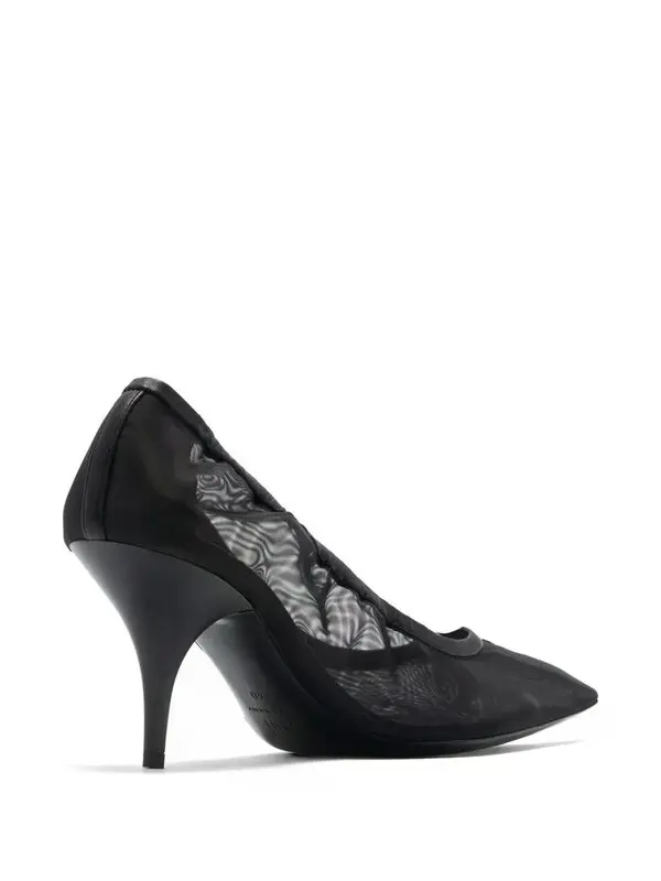 Miu Miu Ruched-detail Mesh Pumps