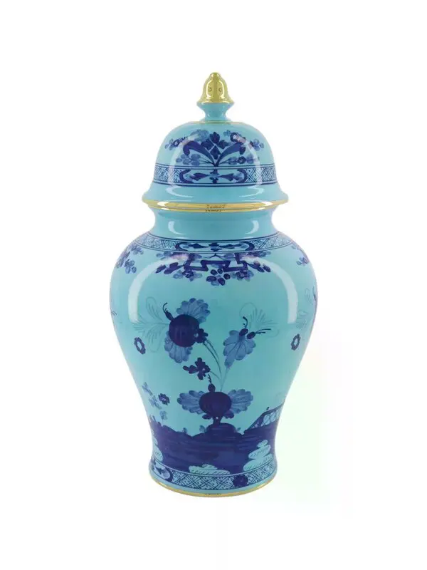 GINORI 1735 Covered Floral Vase - Blue