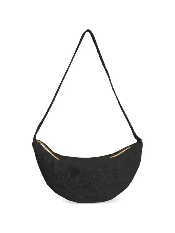 IBELIV Luna Raffia Shoulder Bag - Black