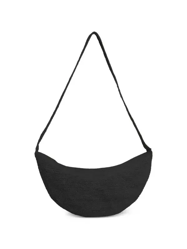 IBELIV Luna Raffia Shoulder Bag - Black
