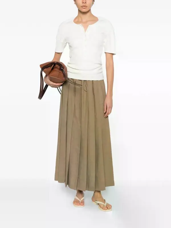 Fabiana Filippi Drawstring-fastening Pleated Midi Skirt