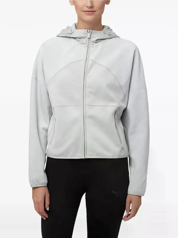 PUMA Full Zip Asymmetrical Hoodie - Grey