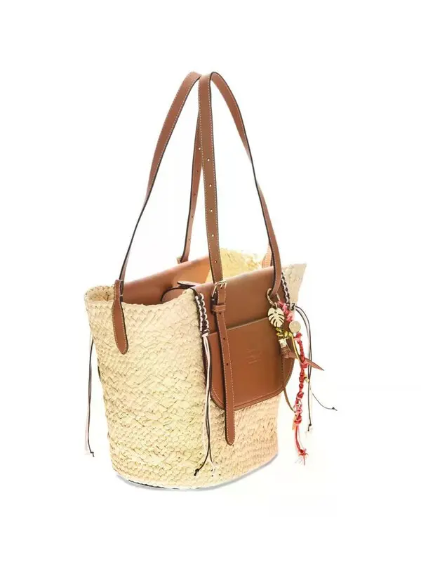 CUBA LAB Tropicana Raffia Shoulder Bag - Neutrals