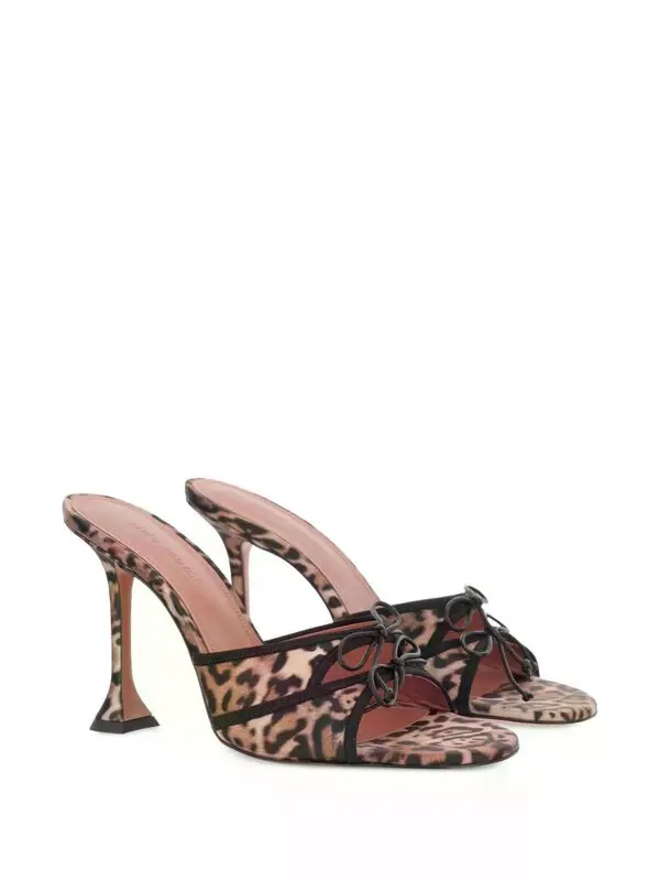 Amina Muaddi Eleonora 95mm Leopard-print Heeled Pumps - Brown