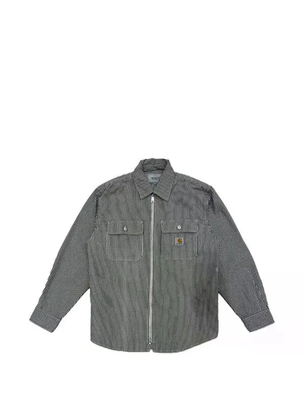 Carhartt Work In Progress Mercer Striped Flap-pocket Overshirt - Black
