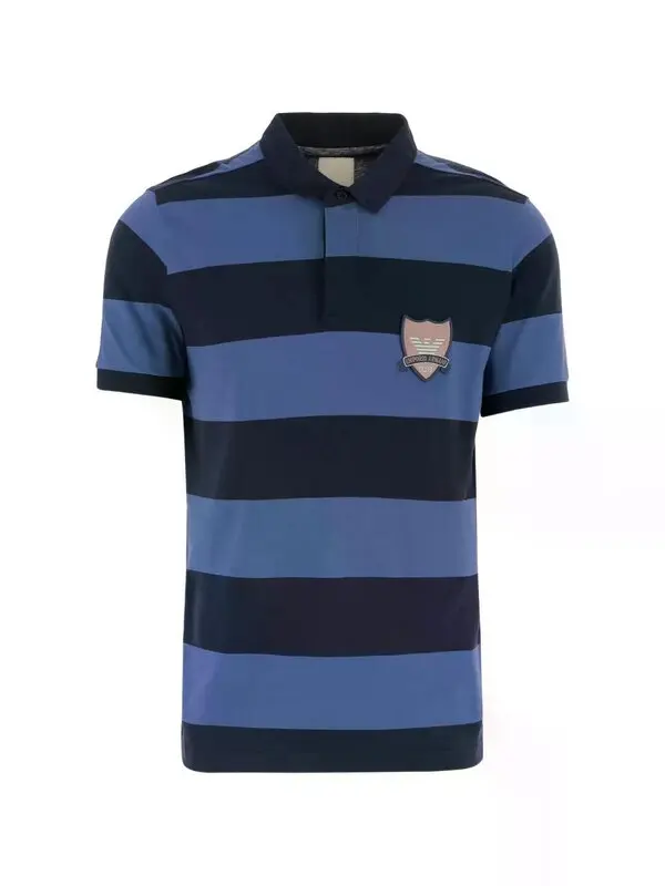 Emporio Armani Striped Logo Polo Shirt